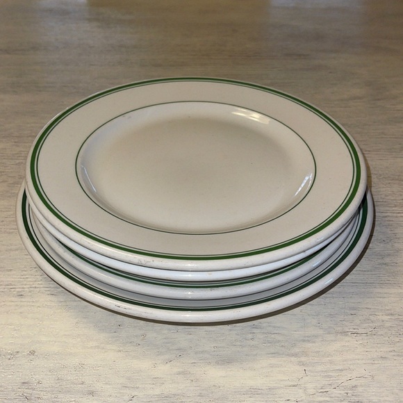 Buffalo David Bitton | Dining | Vintage Lot Of 4 Green Rim Ironstone ...